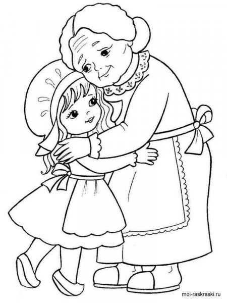 Grandma coloring pages