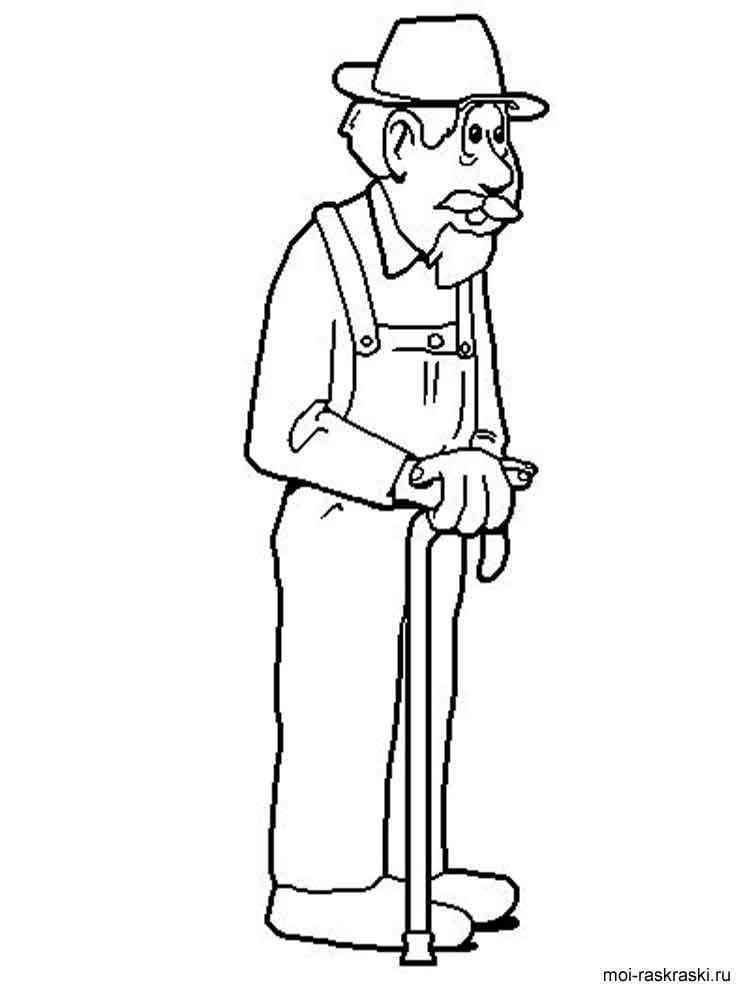 coloring pages old people