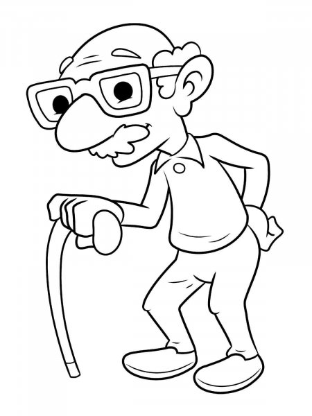 Grandpa coloring pages