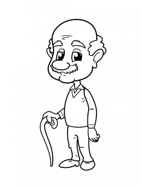 Grandpa coloring pages