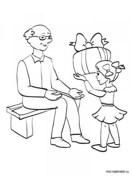 Grandpa coloring pages