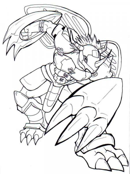 Greymon coloring pages