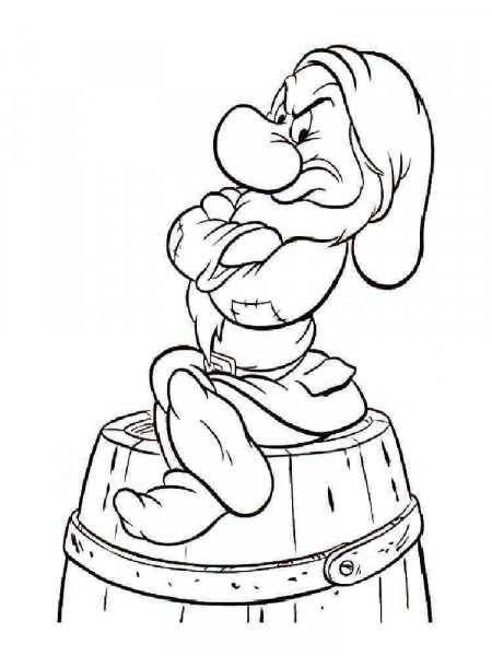 Grumpy The Dwarf coloring pages