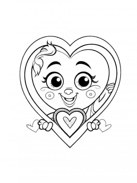 Heart coloring pages