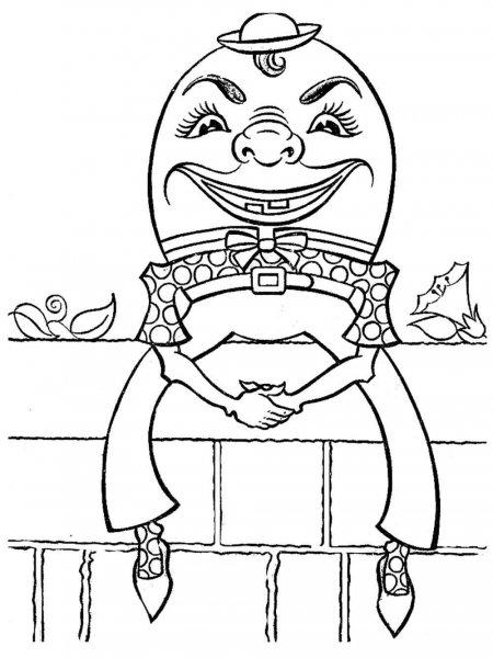 Humpty Dumpty coloring pages
