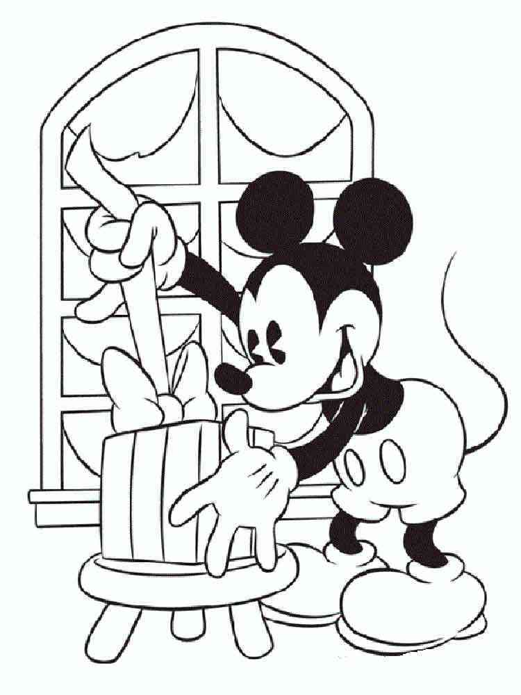 Mickey Mouse Christmas Coloring Pages Free Printable Mickey Mouse 