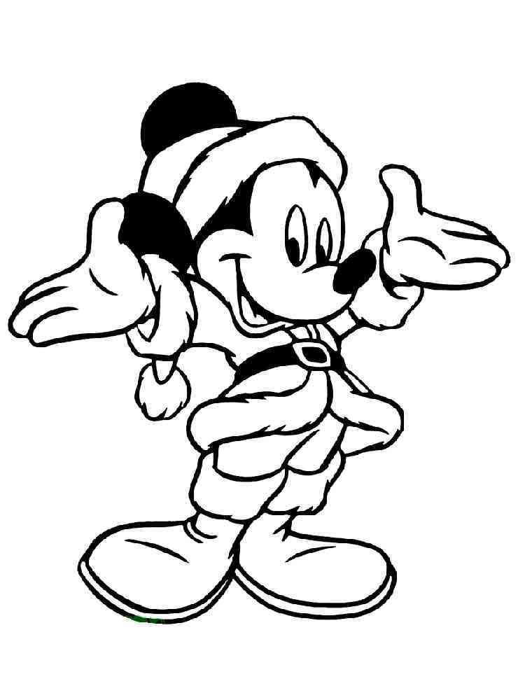 Mickey Mouse Christmas Coloring Pages Free Printable Mickey Mouse 