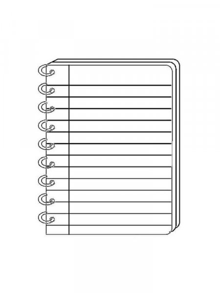 Notebook coloring pages