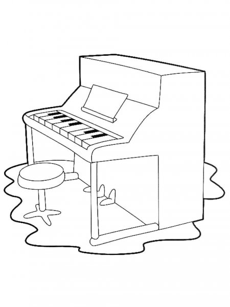 Piano coloring pages