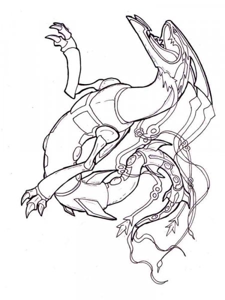 Rayquaza coloring pages