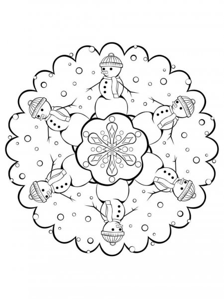 Snowflake coloring pages