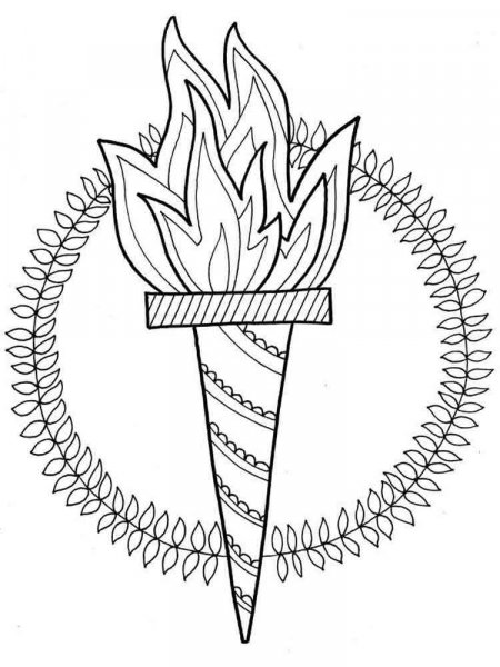 Torch coloring pages