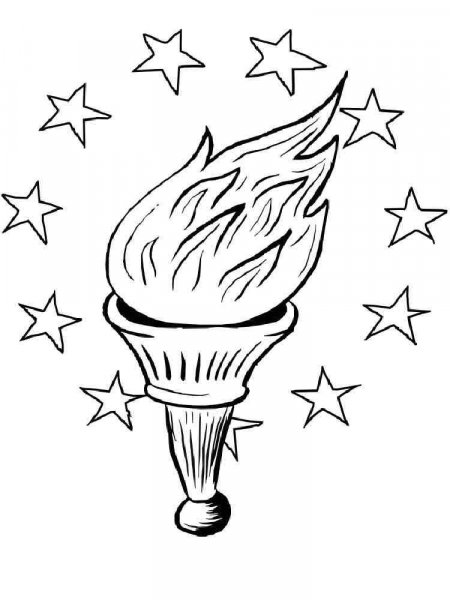 Torch coloring pages