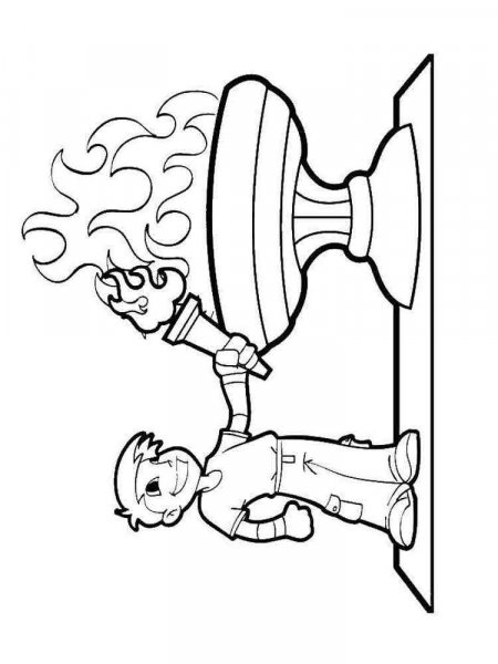 Torch coloring pages
