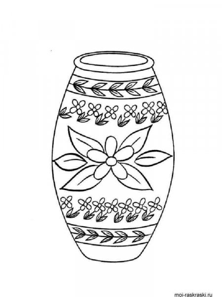 Vase coloring pages