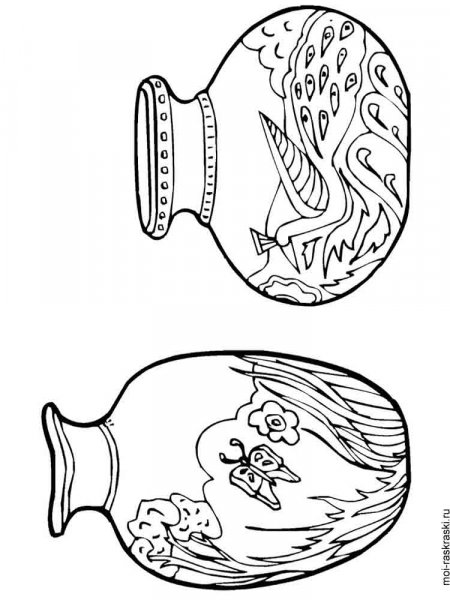 Vase coloring pages