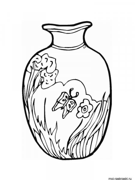 Vase coloring pages