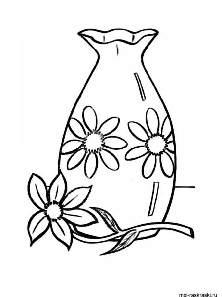 Vase coloring pages