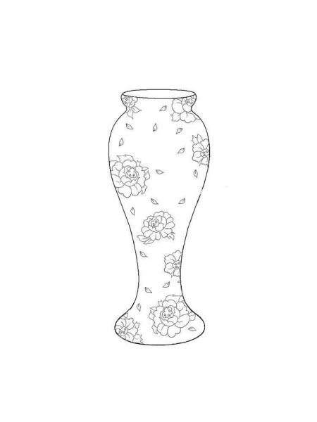 Vase coloring pages