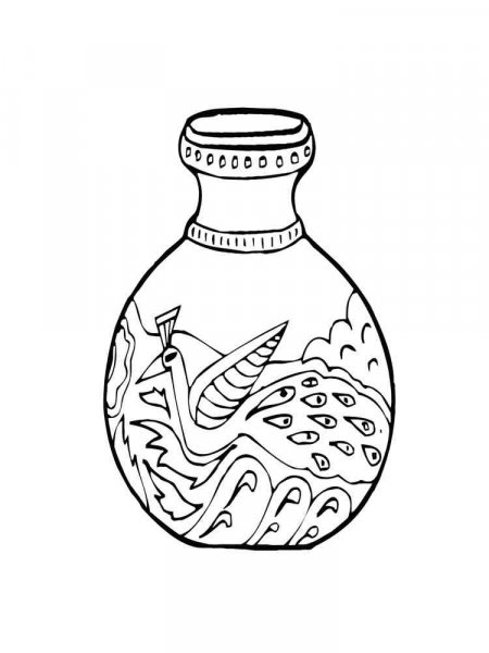 Vase coloring pages