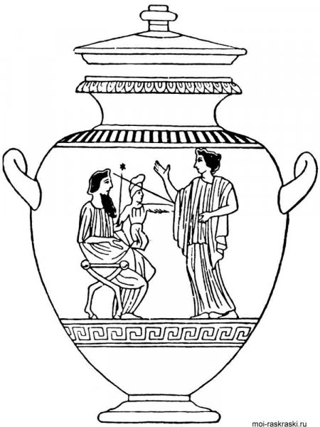 Vase coloring pages