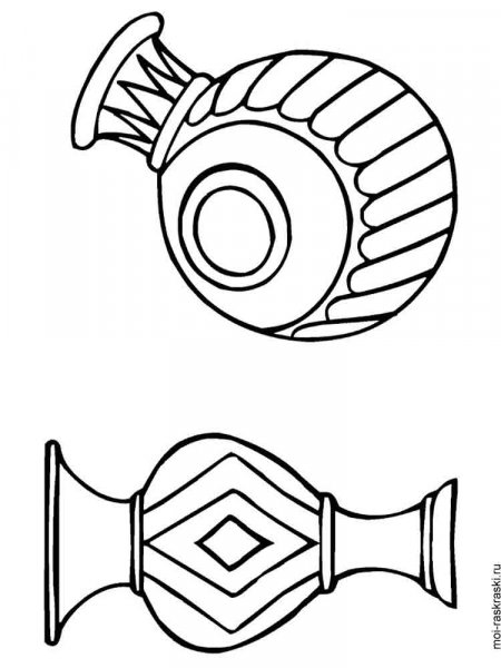 Vase coloring pages