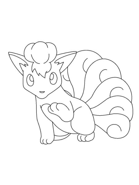 Vulpix coloring pages