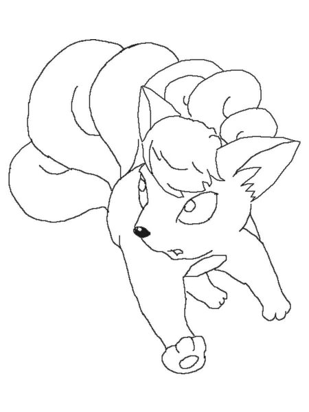 Vulpix coloring pages