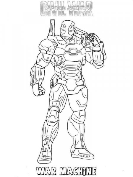 War Machine coloring pages