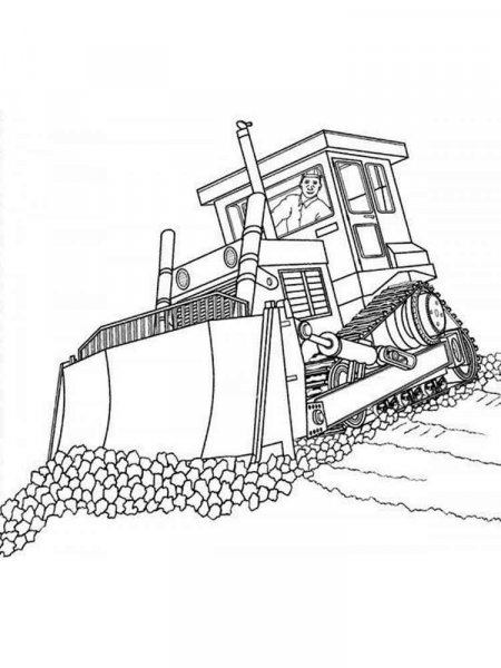 Bulldozer coloring pages