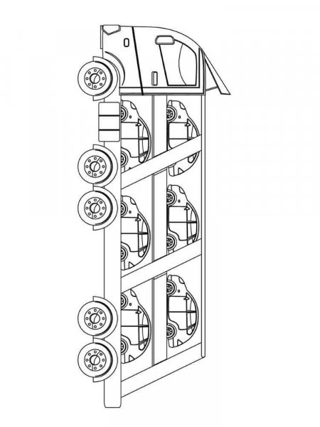 Car Transporter coloring pages