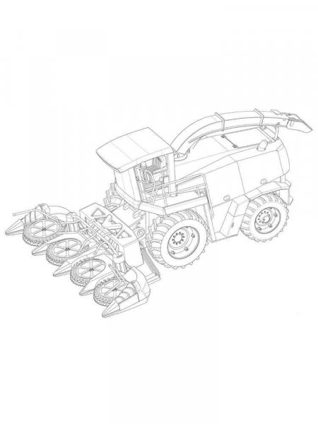 Combine Harvester coloring pages