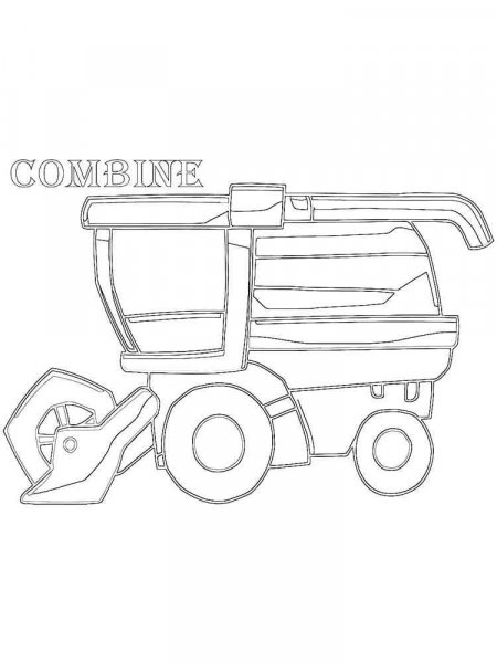 Combine Harvester coloring pages