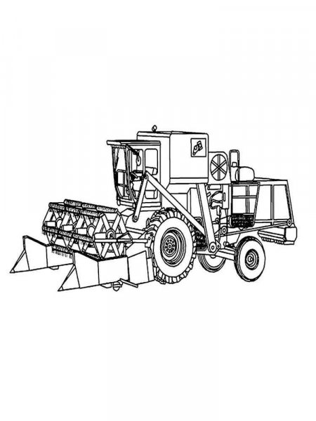 Combine Harvester coloring pages
