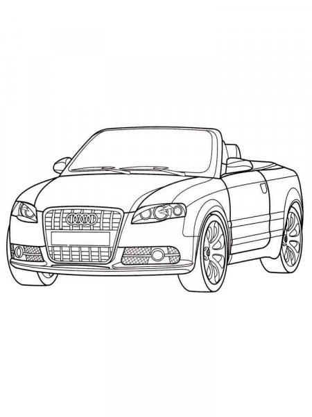 Convertible Car coloring pages. Free Printable Convertible Car coloring ...