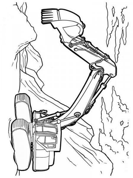 Excavator coloring pages