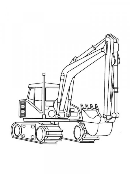 Excavator coloring pages