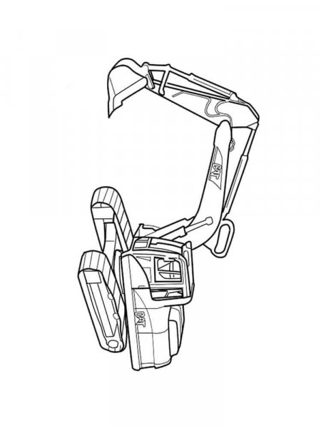 Excavator coloring pages