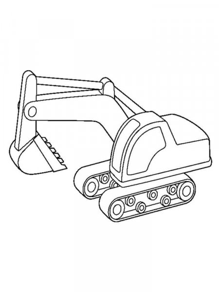 Excavator coloring pages