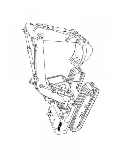Excavator coloring pages