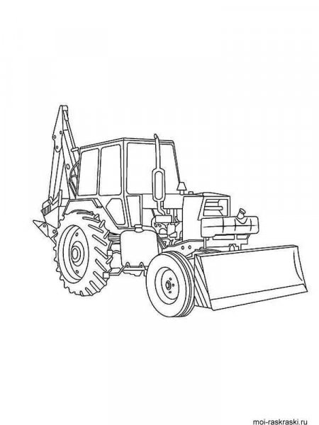 Excavator coloring pages