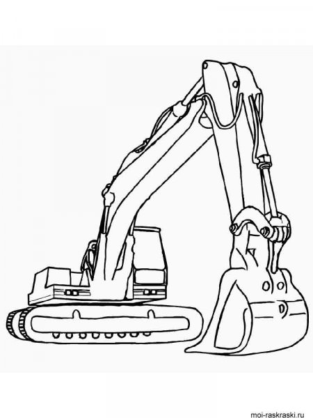 Excavator coloring pages