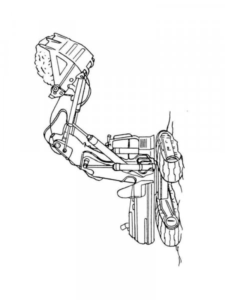 Excavator coloring pages