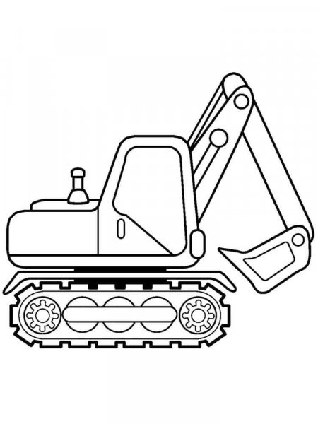 Excavator coloring pages