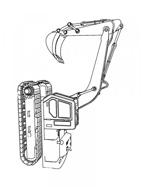 Excavator coloring pages