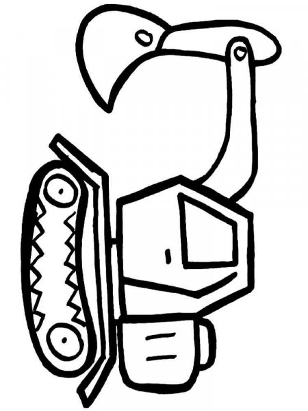 Excavator coloring pages