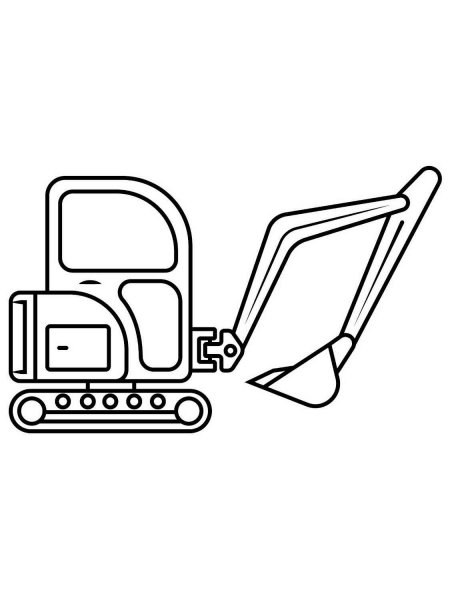 Excavator coloring pages