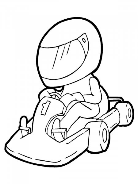 Kart coloring pages