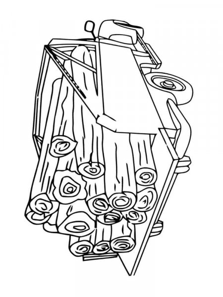 Log Truck coloring pages