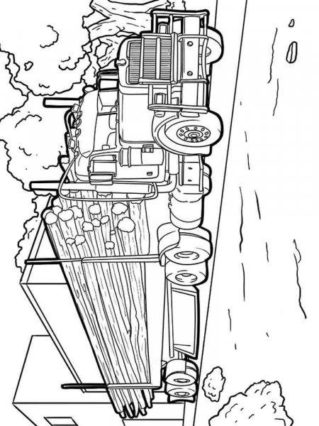 Log Truck coloring pages